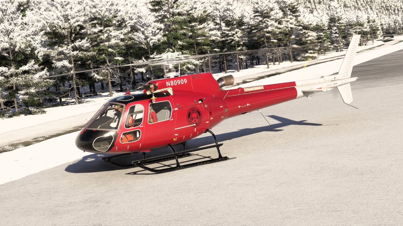 SkyOps Red Livery for the Asobo H125! for Microsoft Flight Simulator | MSFS