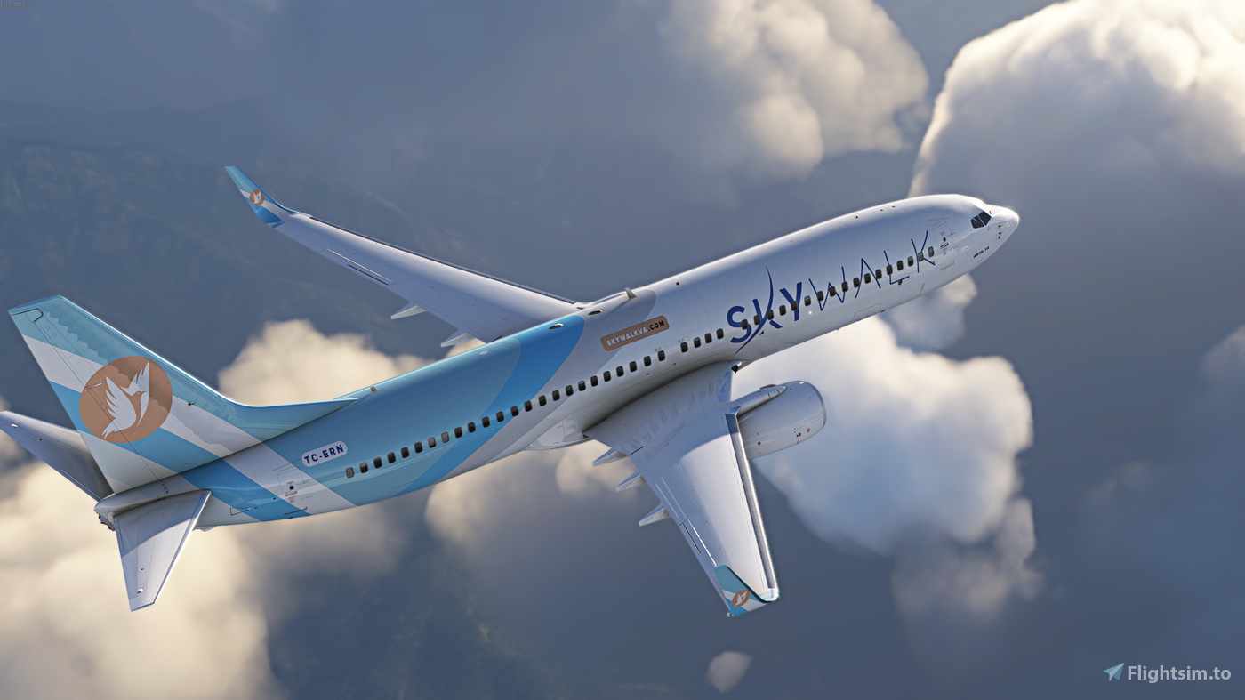 Skywalk Virtual Airlines | PMDG - Boeing 737-800 TC-ERN | ' ANTALYA'Livery 8K TEXTURE para ...