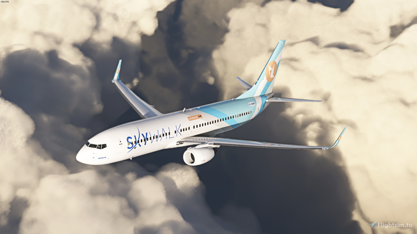 Skywalk Virtual Airlines | PMDG - Boeing 737-800 TC-ERN | ' ANTALYA'Livery 8K TEXTURE para ...