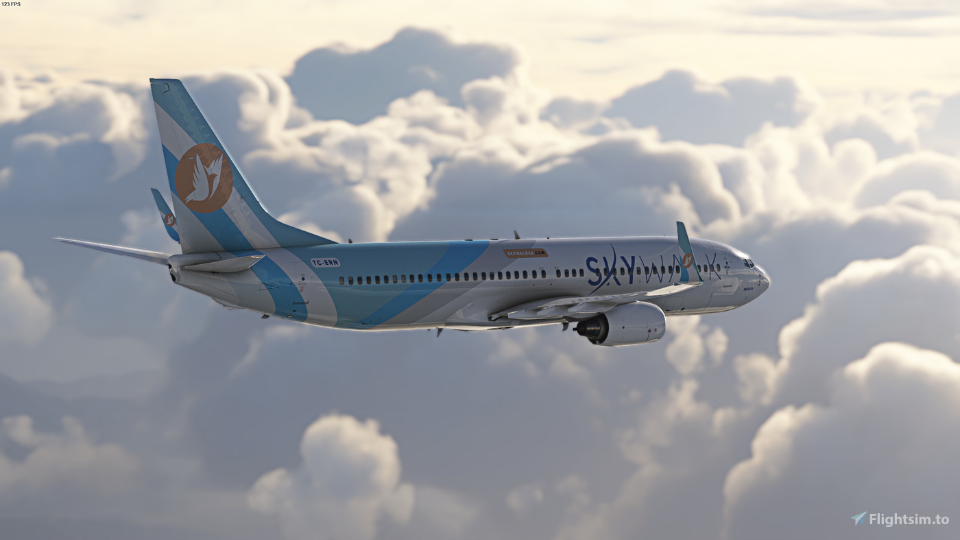 Skywalk Virtual Airlines | PMDG - Boeing 737-800 TC-ERN | ' ANTALYA'Livery 8K TEXTURE para ...