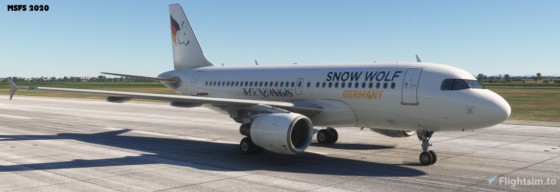 Snow Wolf Germany A319 CFM New / Mykonos for Microsoft Flight Simulator ...