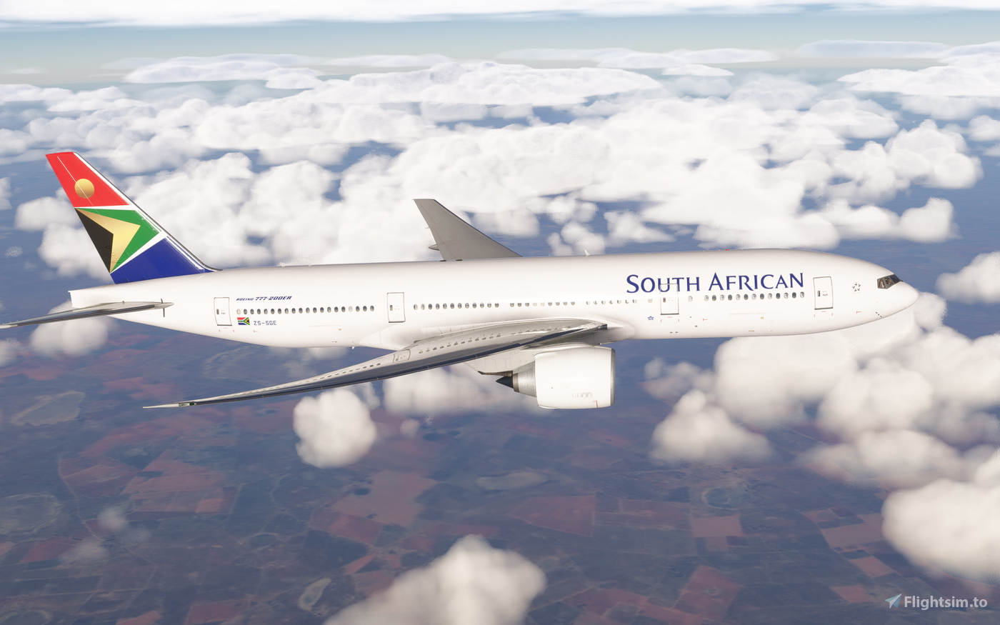 South African Airways Boeing 777-200ER PMDG 3 Variants (Fictional) のために Microsoft Flight ...