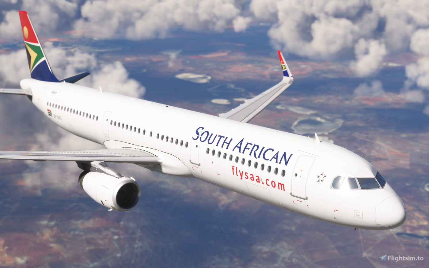 South African Airways Fenix A321 IAE ZS-SZU with Sharklets (Fictional ...