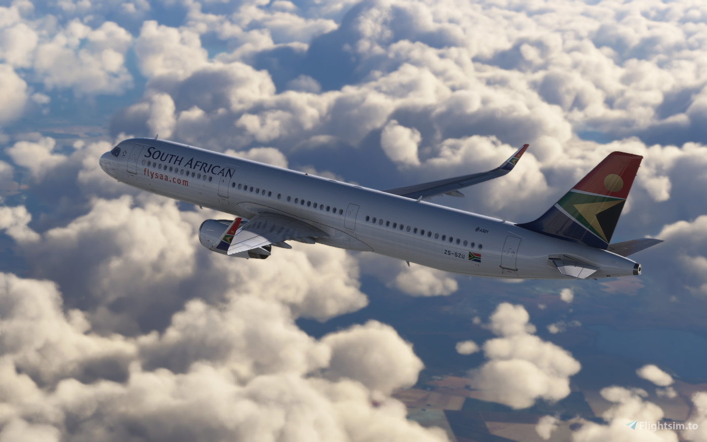 South African Airways Fenix A321 IAE ZS-SZU with Sharklets (Fictional ...