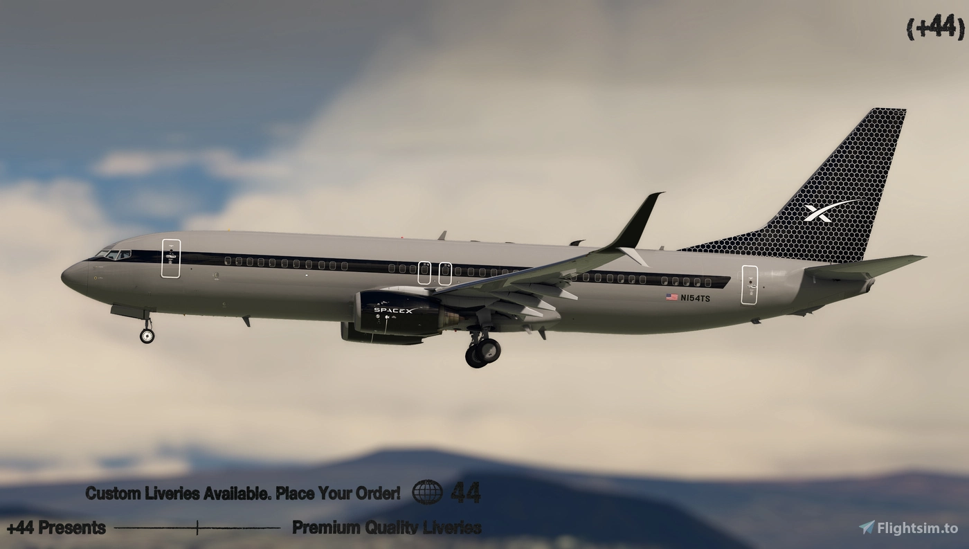 Space X (N154TS) PMDG 737-800 BBJ2 - 8K for Microsoft Flight Simulator ...