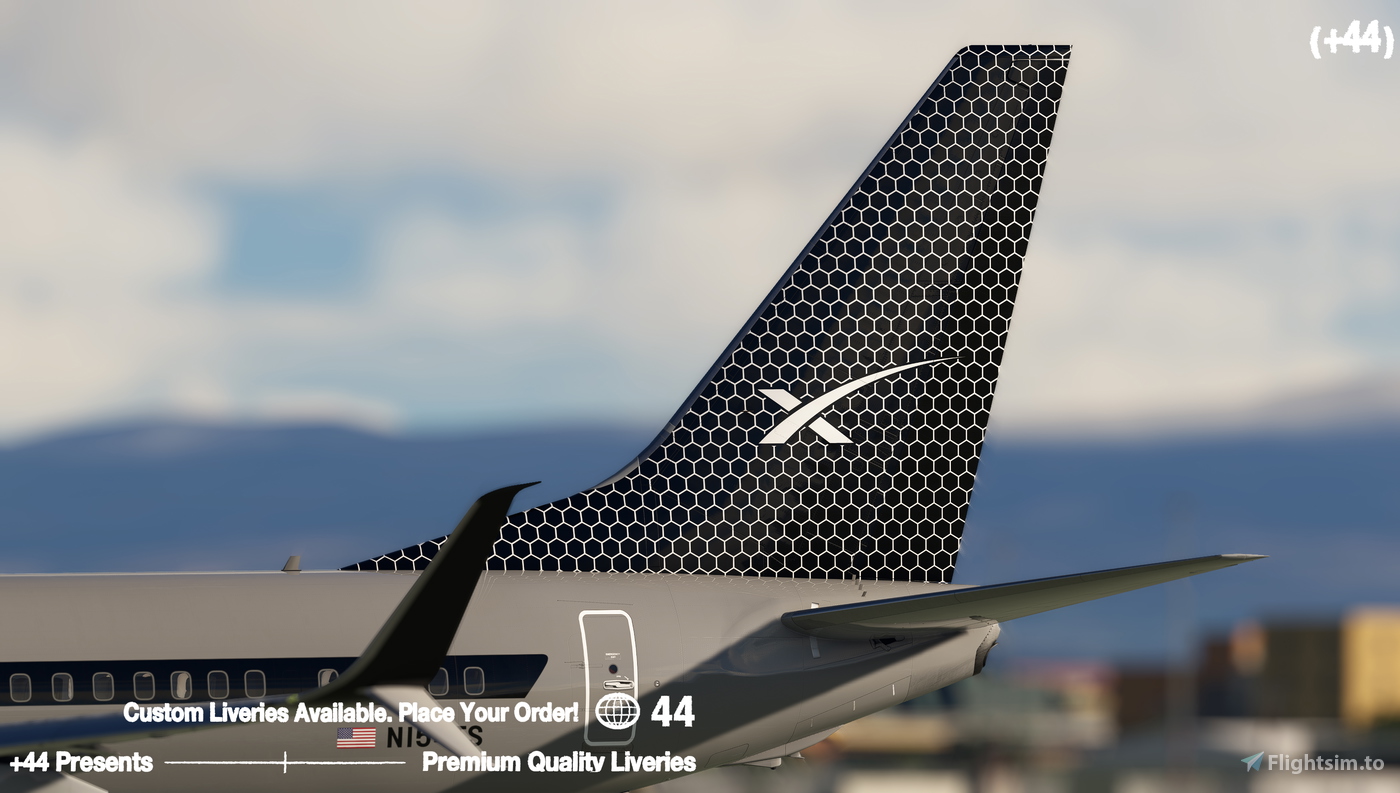 Space X (N154TS) PMDG 737-800 BBJ2 - 8K for Microsoft Flight Simulator ...