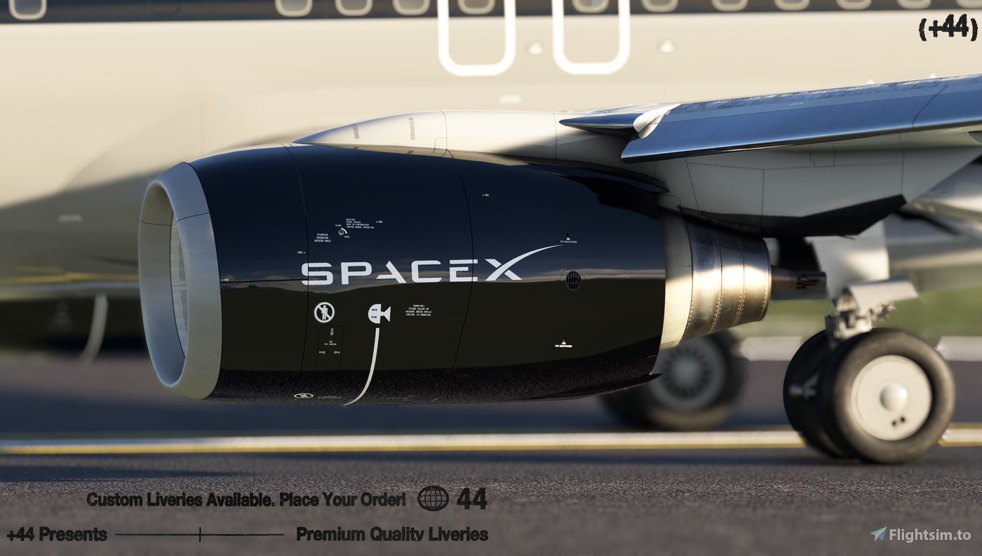 Space X (N154TS) PMDG 737-800 BBJ2 - 8K for Microsoft Flight Simulator ...