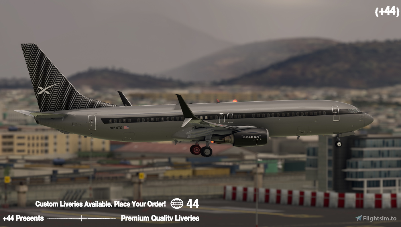 Space X (N154TS) PMDG 737-800 BBJ2 - 8K for Microsoft Flight Simulator ...