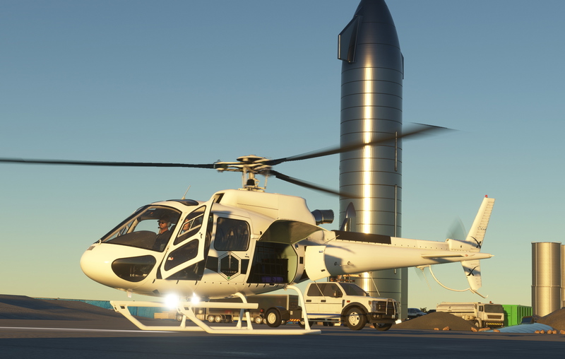 SpaceX Livery for the H125 MSFS2020 (Fictional) Starship のために Microsoft Flight Simulator | MSFS