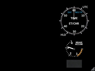 SPAD.neXt FIP PMDG 777 CAPTAIN's side Clock + Brake Accumulator & Brake ...