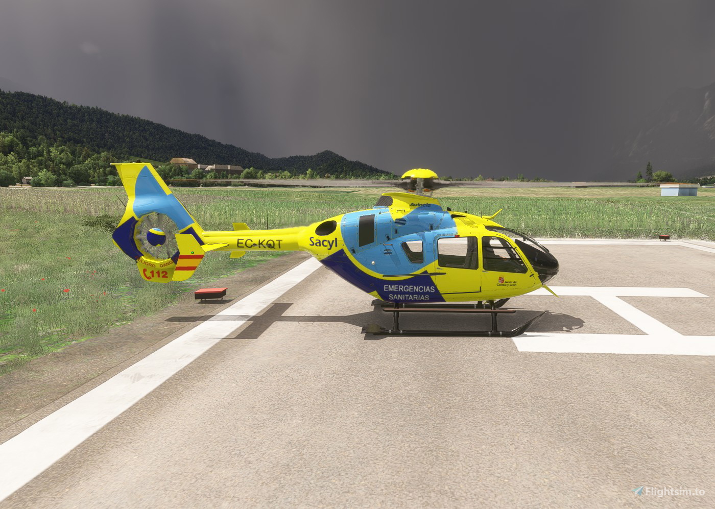 Spain | SACYL H135 HEMS | Avincis | EC-KQT | 8K pour Microsoft Flight ...