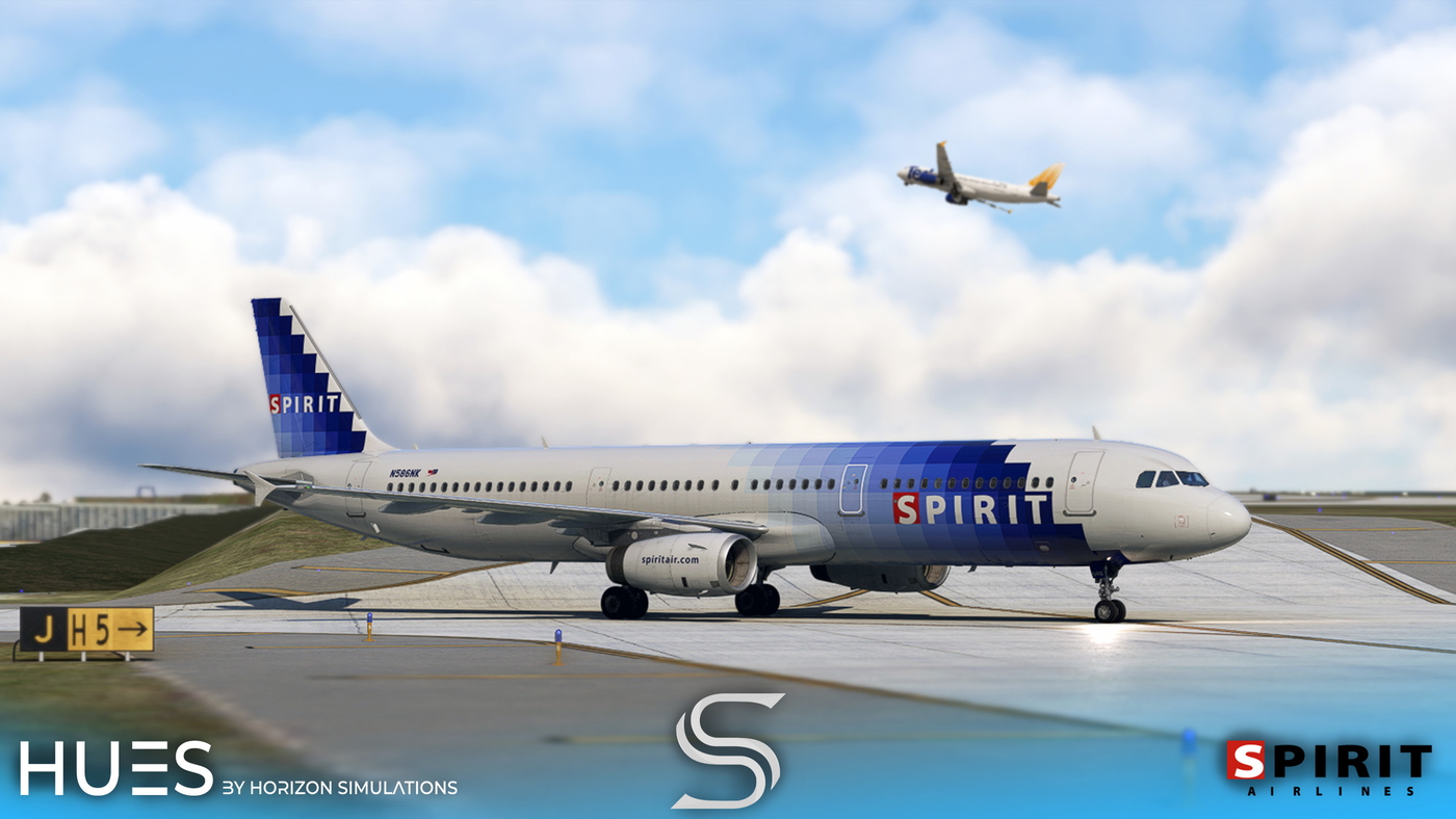 Spirit Airlines 'Blue Pixel' N586NK | Fenix A321 | 8K & 4K for ...