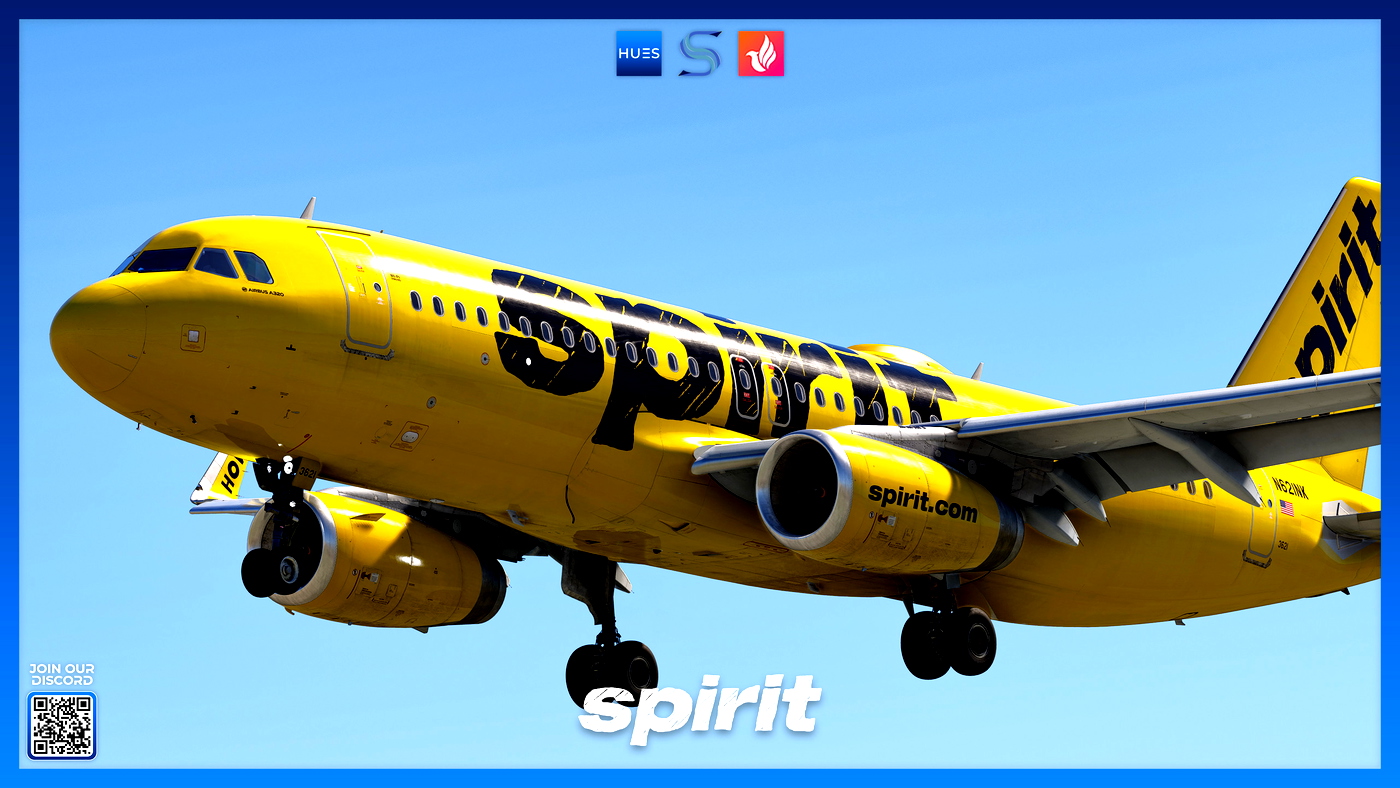 Threads - Spirit Airlines Livery Pack w/ Cabin | Fenix A320 IAE SL | 8K ...
