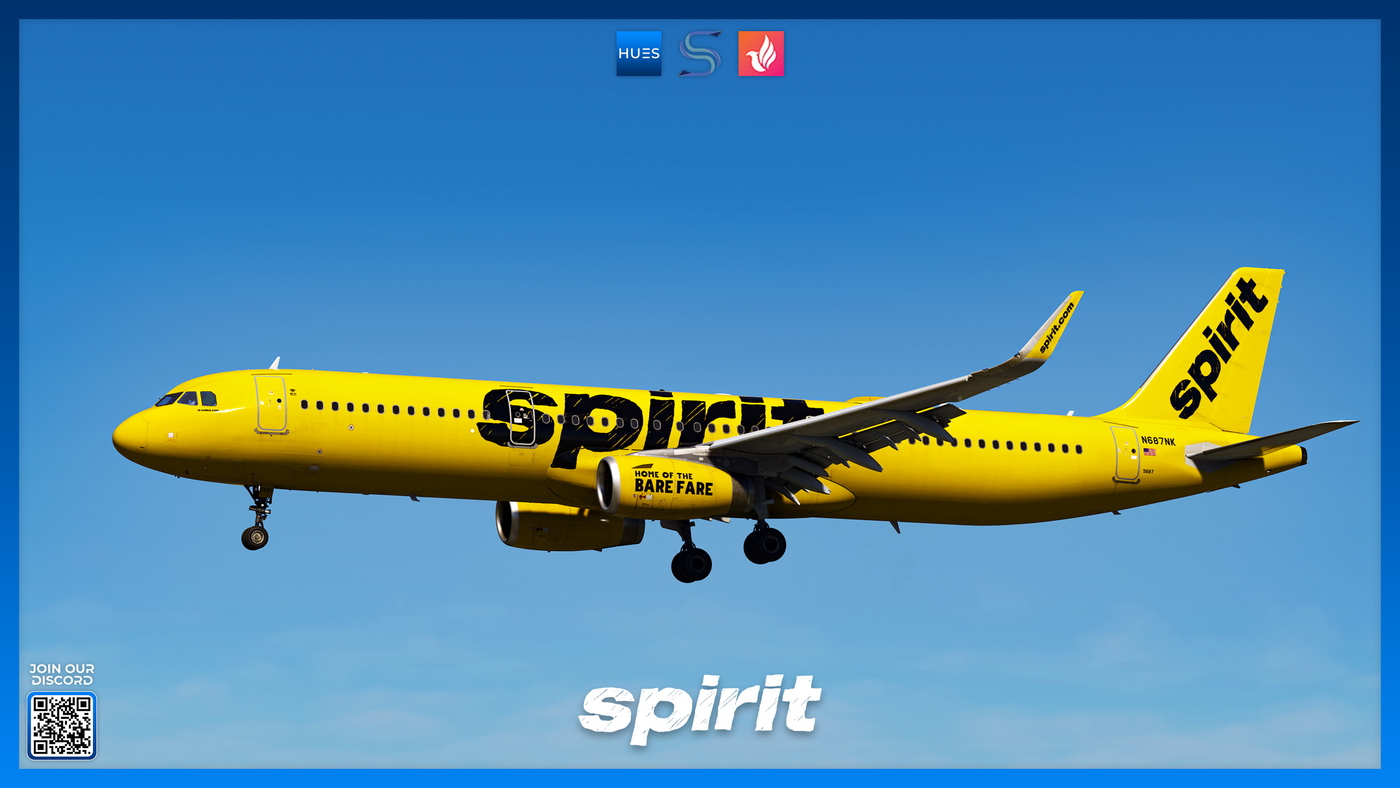 Spirit Airlines 'Sketch Titles' Livery Pack w/ Cabin | Fenix A321 | 8K ...