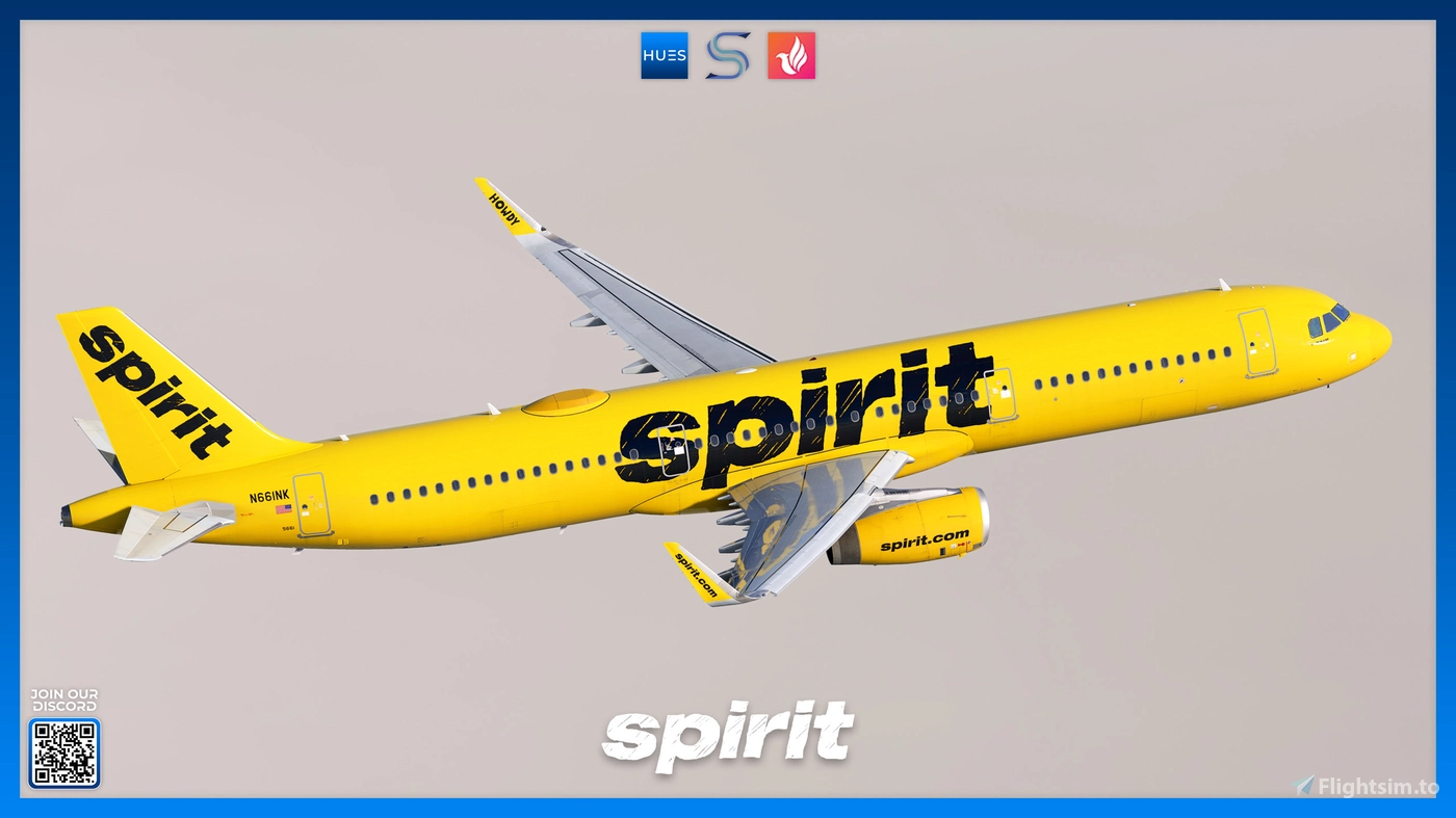 Spirit Airlines 'Sketch Titles' Livery Pack w/ Cabin | Fenix A321 | 8K & 4K 对于 Microsoft Flight ...