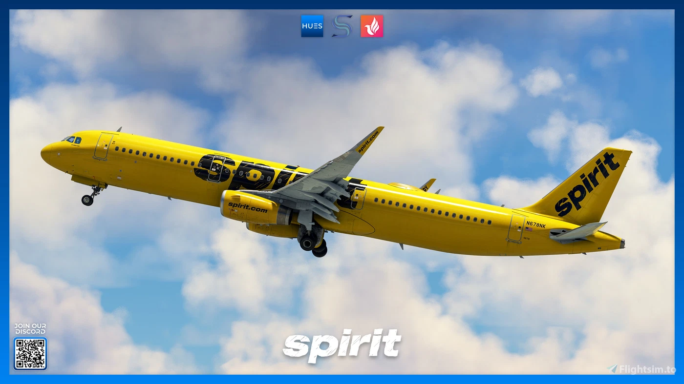 Spirit Airlines 'Sketch Titles' Livery Pack w/ Cabin | Fenix A321 | 8K ...