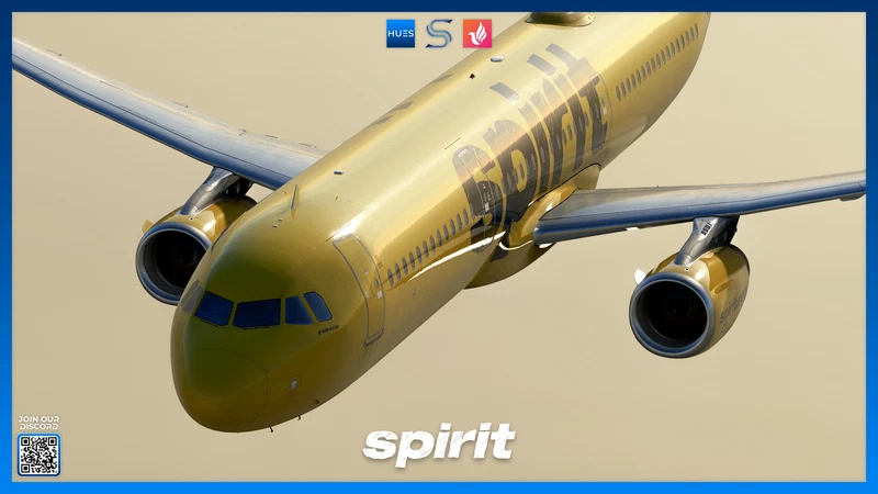 Spirit Airlines 'Sketch Titles' Livery Pack w/ Cabin | Fenix A321 | 8K ...
