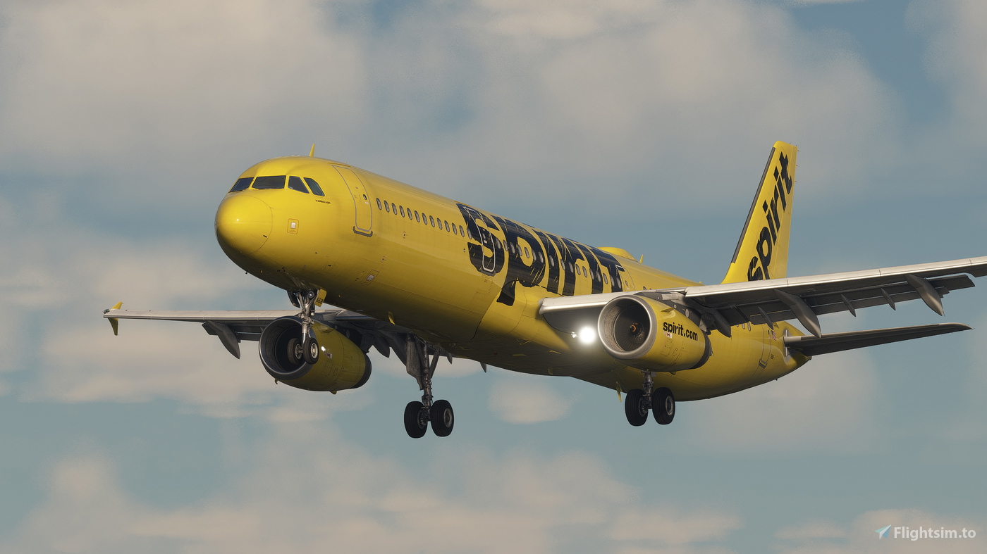 Spirit ("Scratched" - N668NK) - Fenix A321 for Microsoft Flight ...