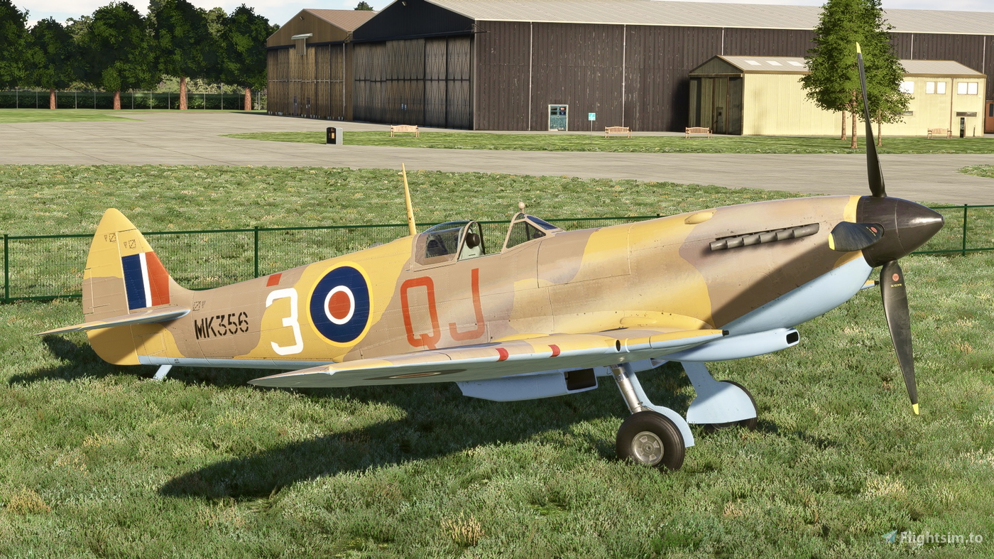Spitfire Mk.IXc MK356 weathered formerly operated by the BBMF for ...