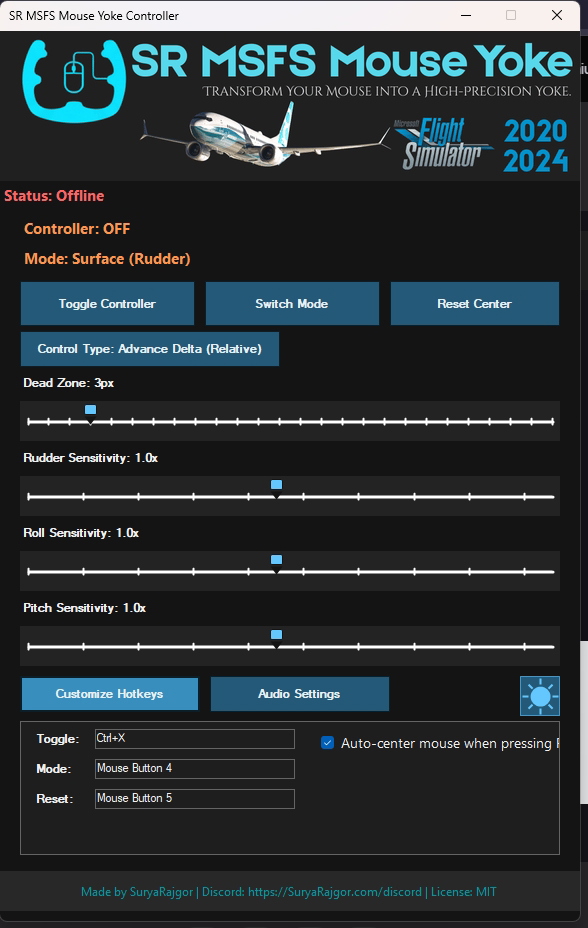 SR MSFS Mouse Yoke – Mouse Controller for MSFS 2020 & 2024 for ...