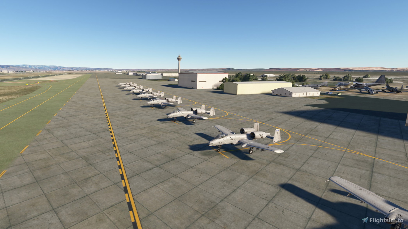 Static A-10 Thunderbolts/Warthogs added to Gowen Field @ Boise Intl Airport (KBOI) for Microsoft ...