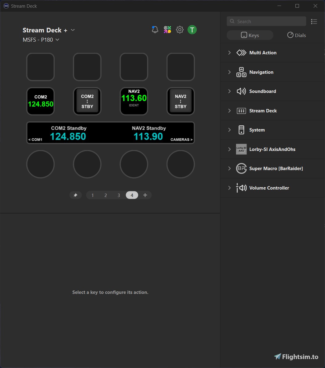 Stream Deck Plus Profile for Flight FX P180 Piaggio Avanti for ...