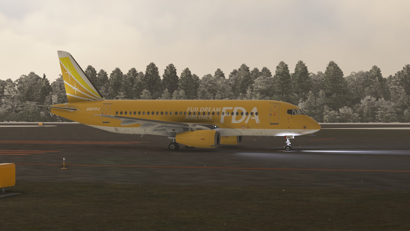 Sukhoi Superjet 100-95 Fuji Dream Airlines JA07FJ (Yellow Livery) for ...