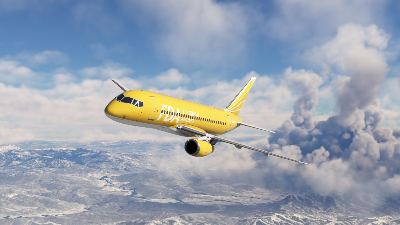 Sukhoi Superjet 100-95 Fuji Dream Airlines JA07FJ (Yellow Livery) for ...