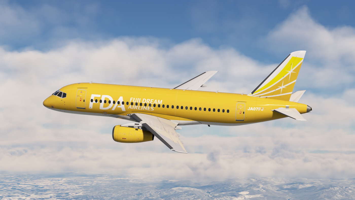 Sukhoi Superjet 100-95 Fuji Dream Airlines JA07FJ (Yellow Livery) for ...
