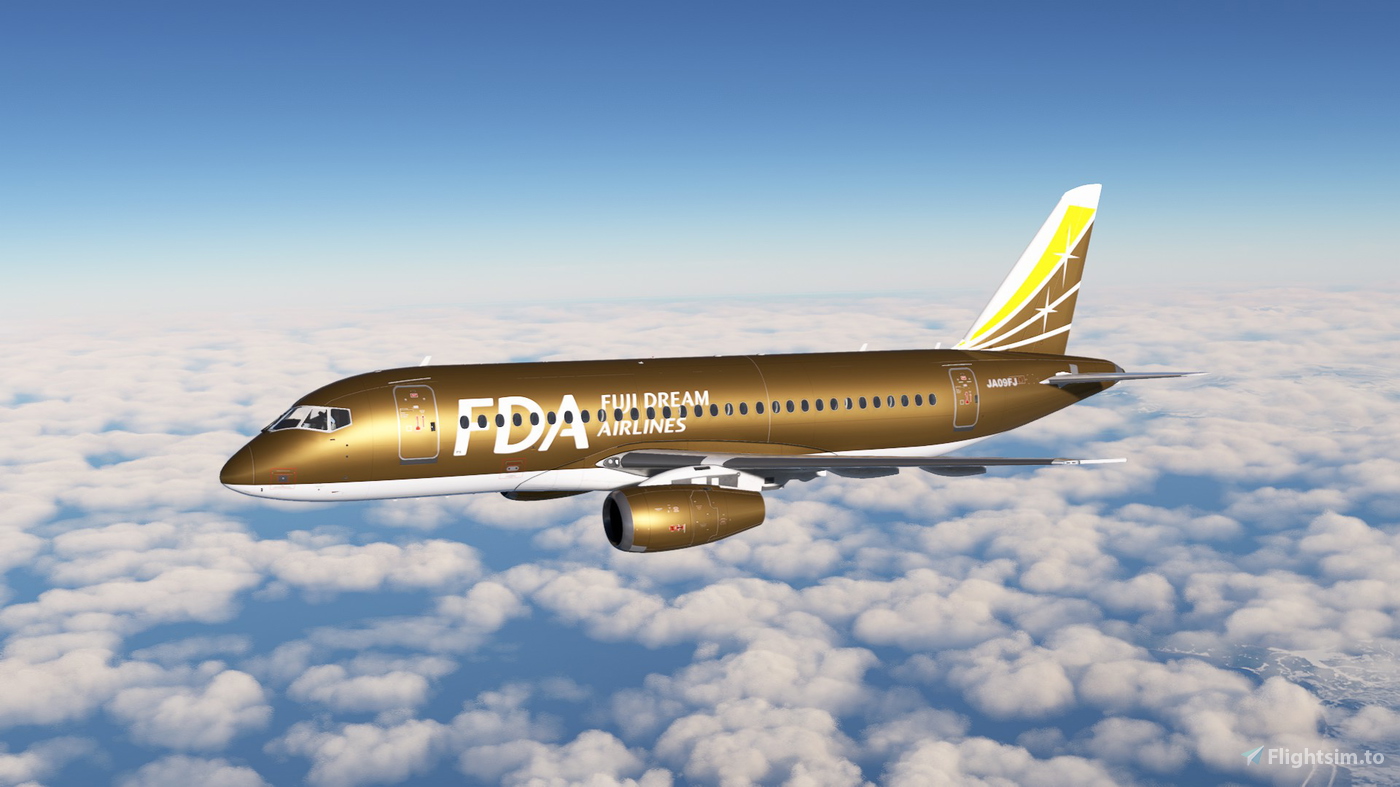 Sukhoi Superjet 100-95 Fuji Dream Airlines JA09FJ (Gold Livery) for ...