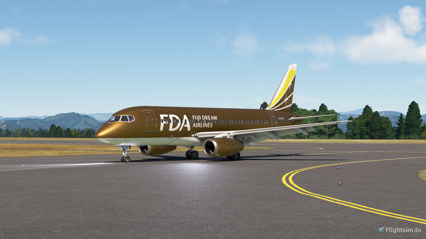 Sukhoi Superjet 100-95 Fuji Dream Airlines JA09FJ (Gold Livery) for ...