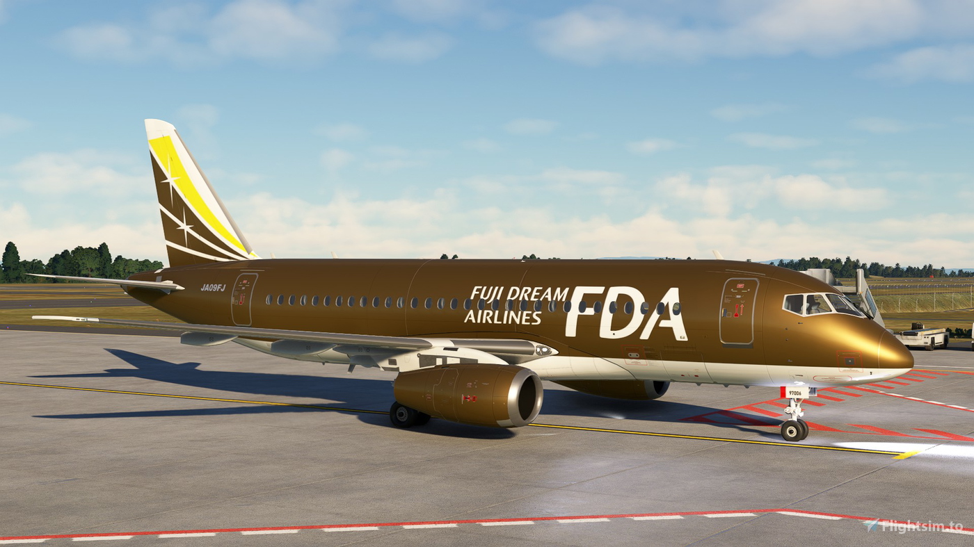 Sukhoi Superjet 100-95 Fuji Dream Airlines JA09FJ (Gold Livery) for ...