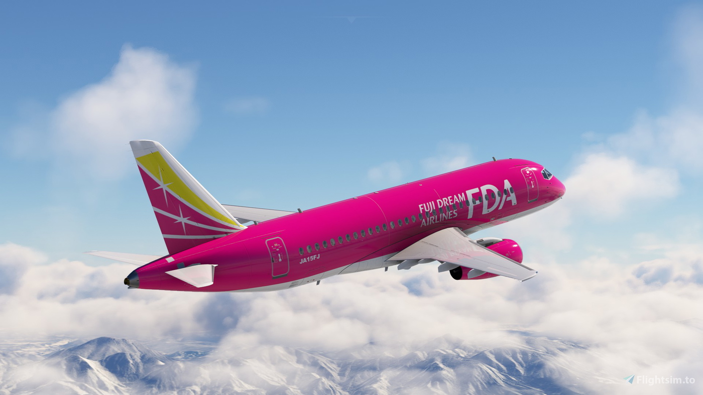 Sukhoi Superjet 100-95 Fuji Dream Airlines JA15FJ (Rose Pink Livery ...