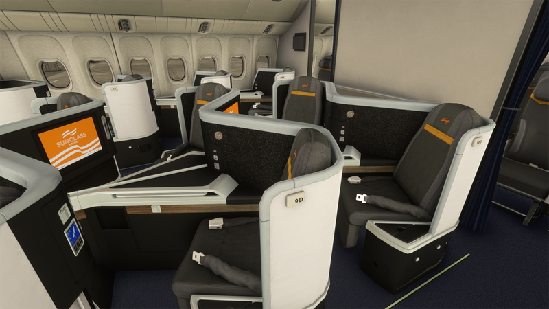 Sunclass Airlines + Cabin PMDG 777-300ER for Microsoft Flight Simulator ...