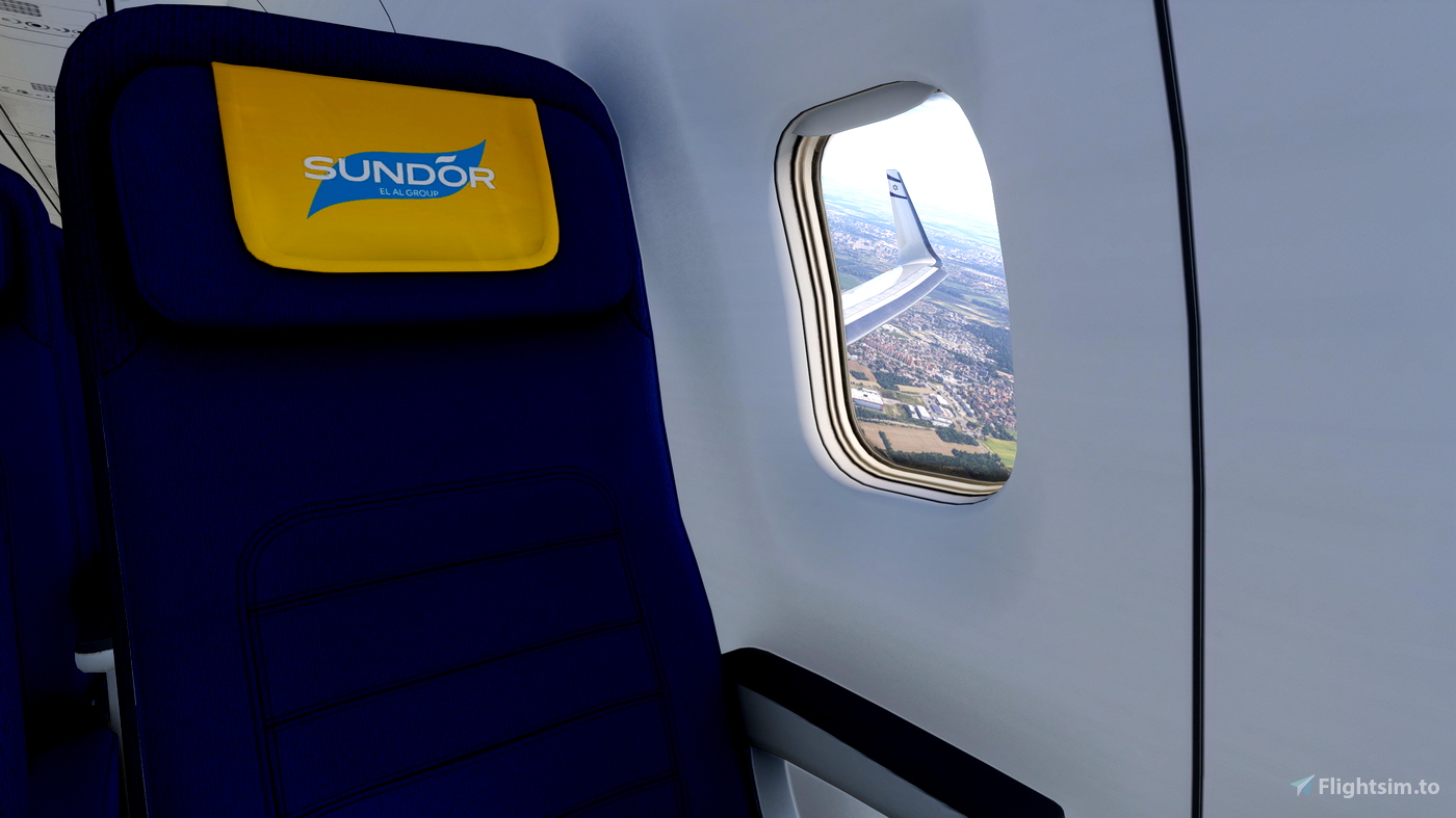 Sundor (El Al Group) | 4X-EKR | PMDG 737-800 | w/Cabin Textures 对于 Microsoft Flight Simulator | Feed