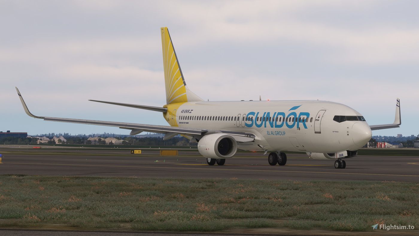 Sundor (El Al Group) | 4X-EKR | PMDG 737-800 | w/Cabin Textures for Microsoft Flight Simulator ...