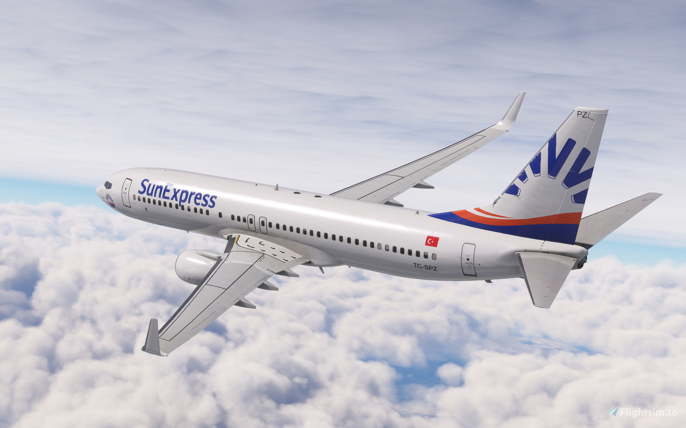 SunExpress Boeing 737-800 PMDG TC-SPY and TC-SPZ White Livery for ...