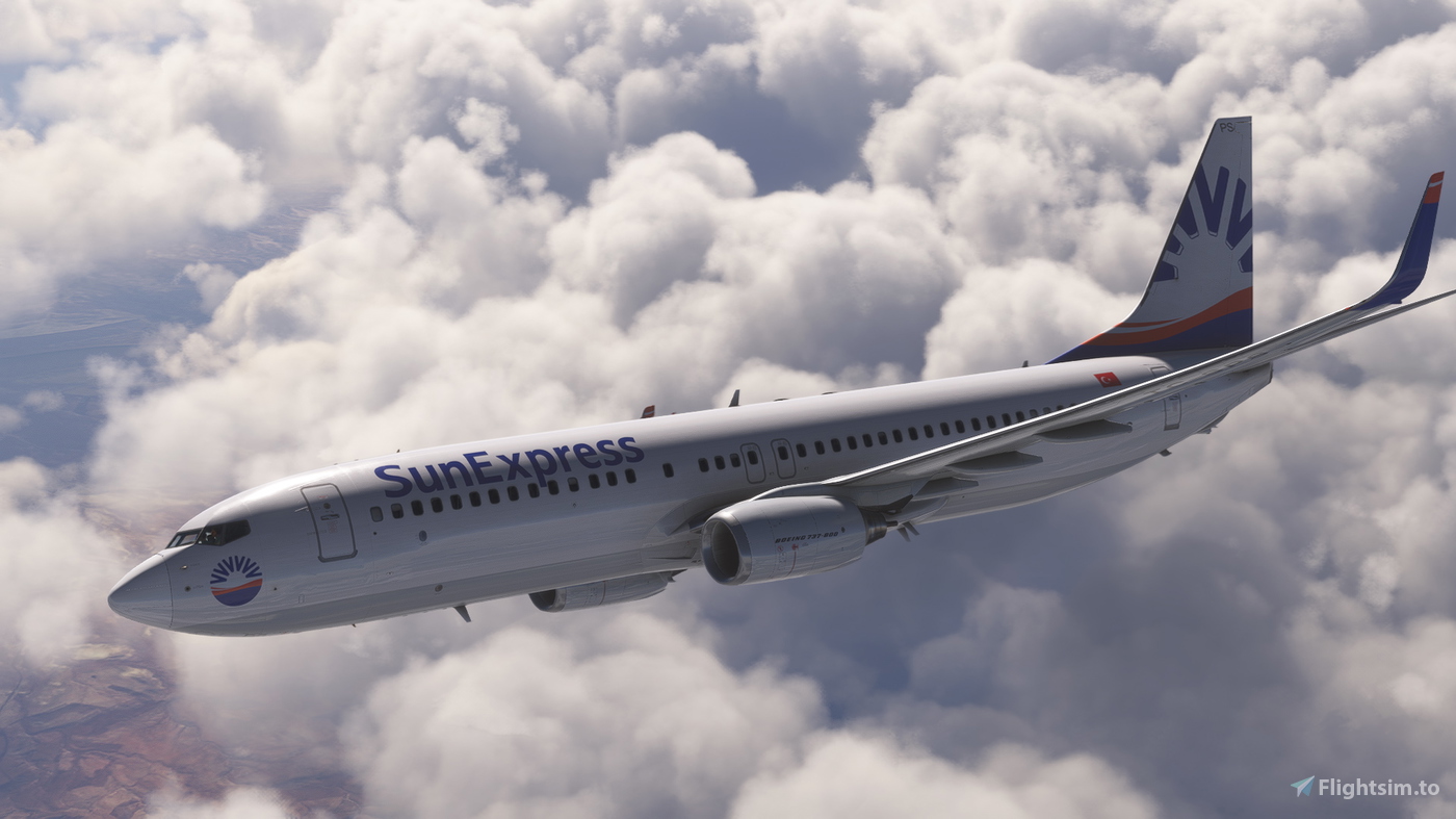 SunExpress Boeing 737-800 PMDG BW TC-SPJ and TC-SPS Hybrid Livery for ...
