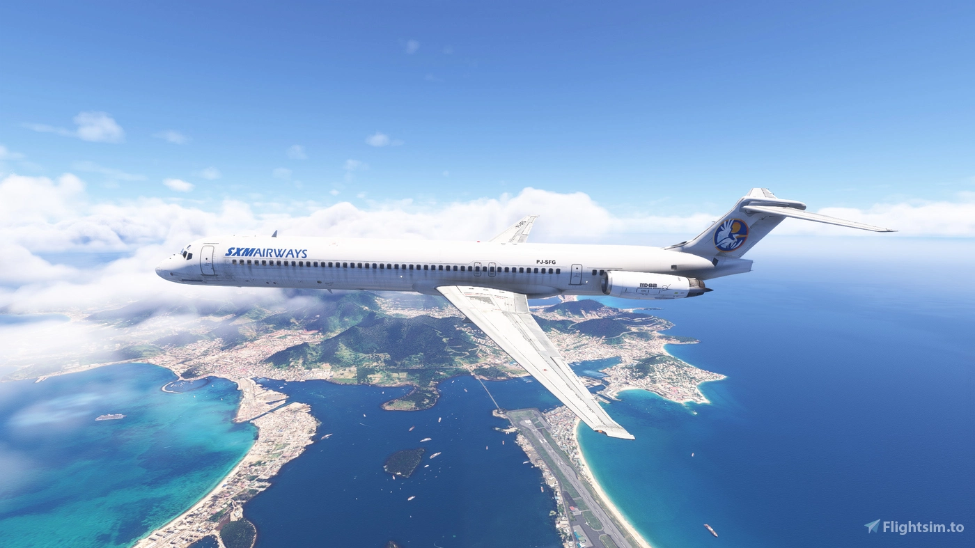 SXM Airways PJ-SFG | MD-82 | fictional livery | Fly The Maddog X 对于 ...