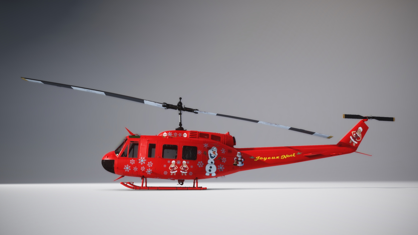 Taog's UH-1H Huey - Noël 对于 Microsoft Flight Simulator | MSFS