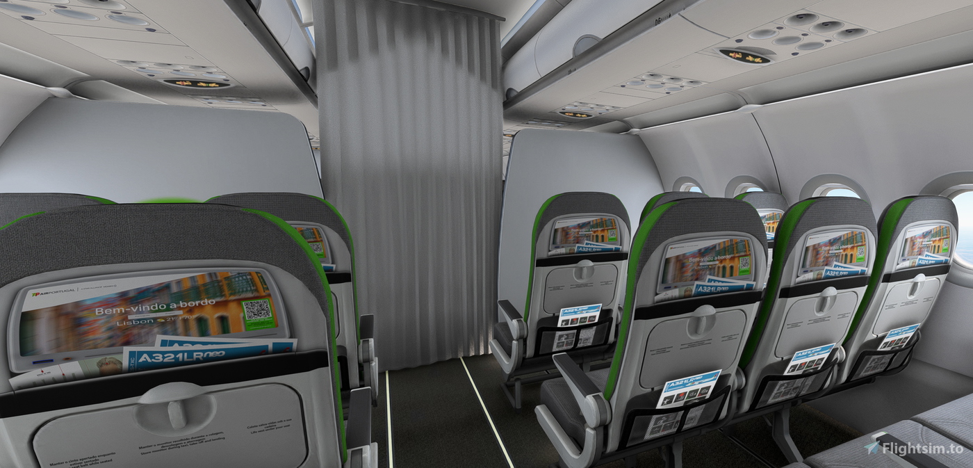 TAP Air Portugal A321-CFM-SL Fuselage/Cabin (8k) (Fictional frame) for Fenix Simulation A321_CFM ...