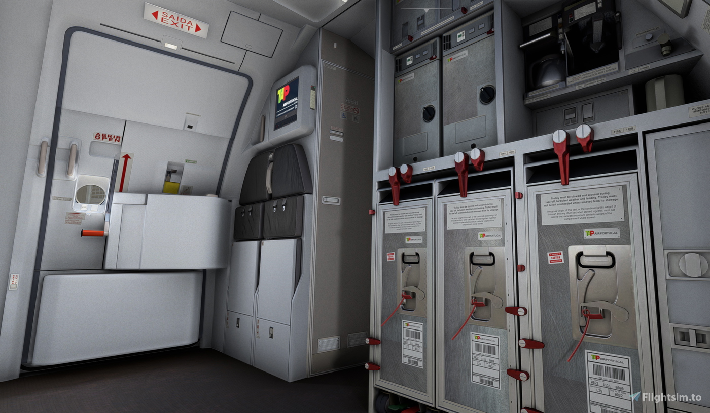 TAP Air Portugal A321-CFM-SL Fuselage/Cabin (8k) (Fictional frame) for Fenix Simulation A321_CFM ...