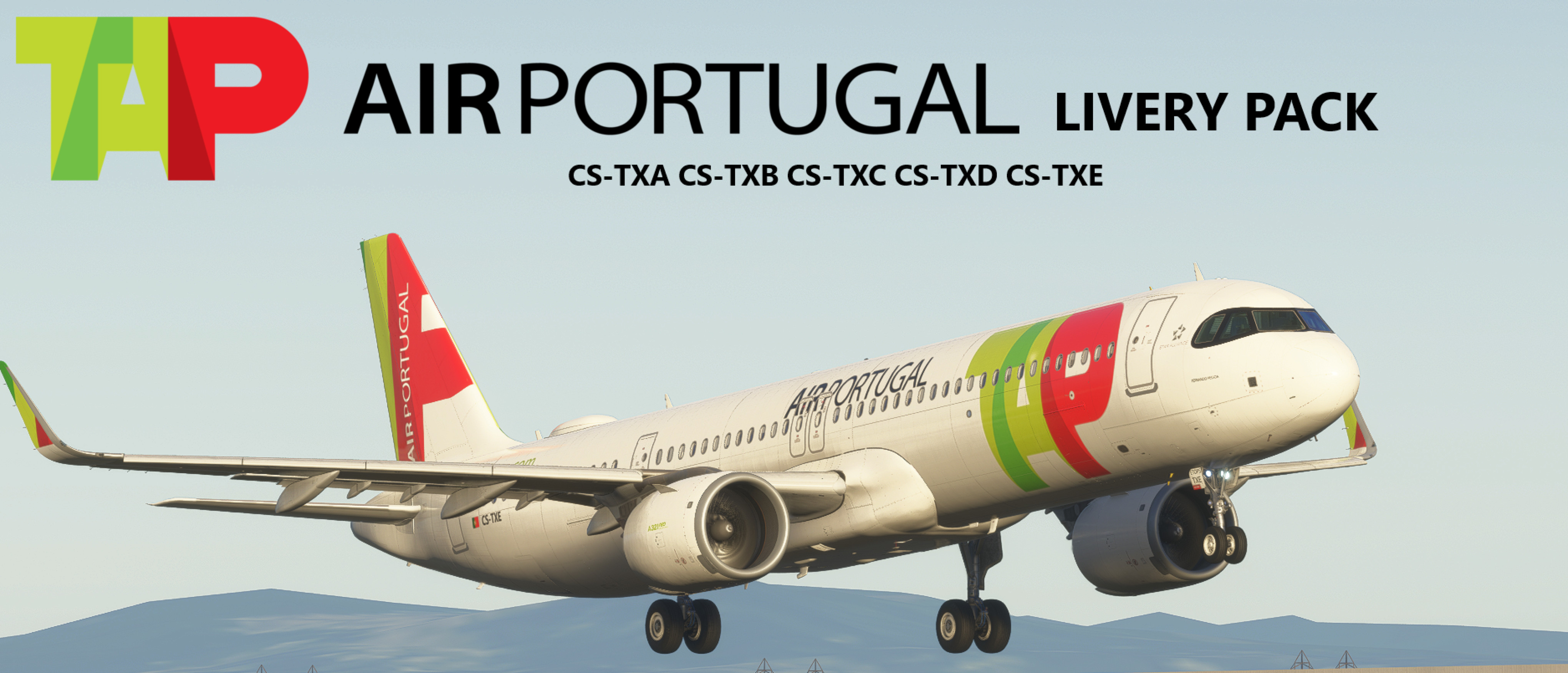 TAP air portugal livery pack| Ini A321LR | MSFS 2024 | CS-TXA CS-TXB CS ...