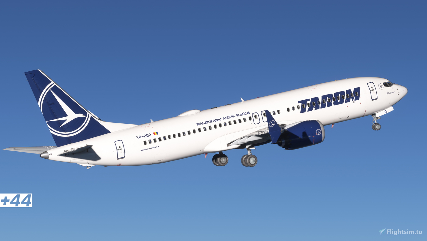 Tarom Airlines (YR-BGO) iFly 737 Max 8 - 8K for Microsoft Flight ...