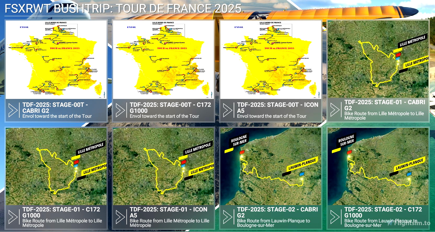 TdF-2025: Tour de France 2025 (FsxRwt) for Microsoft Flight Simulator | Feed