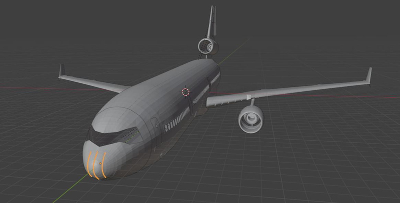 TFDi MD11 Pax version Blender file for Microsoft Flight Simulator | MSFS