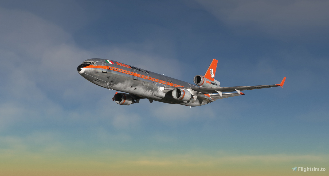 TFDi MD-11 GE | Aeromexico 70s Livery (XA-DUH) for Microsoft Flight ...
