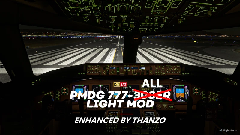 Enhanced Lighting for PMDG Boeing 777-300ER on Microsoft Flight Simulator