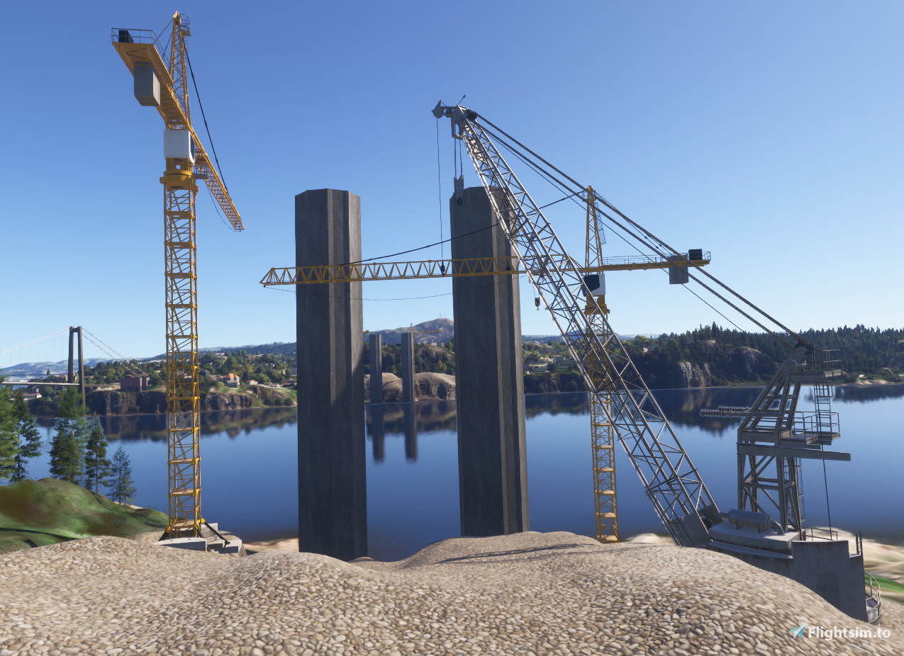 The new Sotra Bridge (under construction) Close to ENBR - MSFS Add-on ...