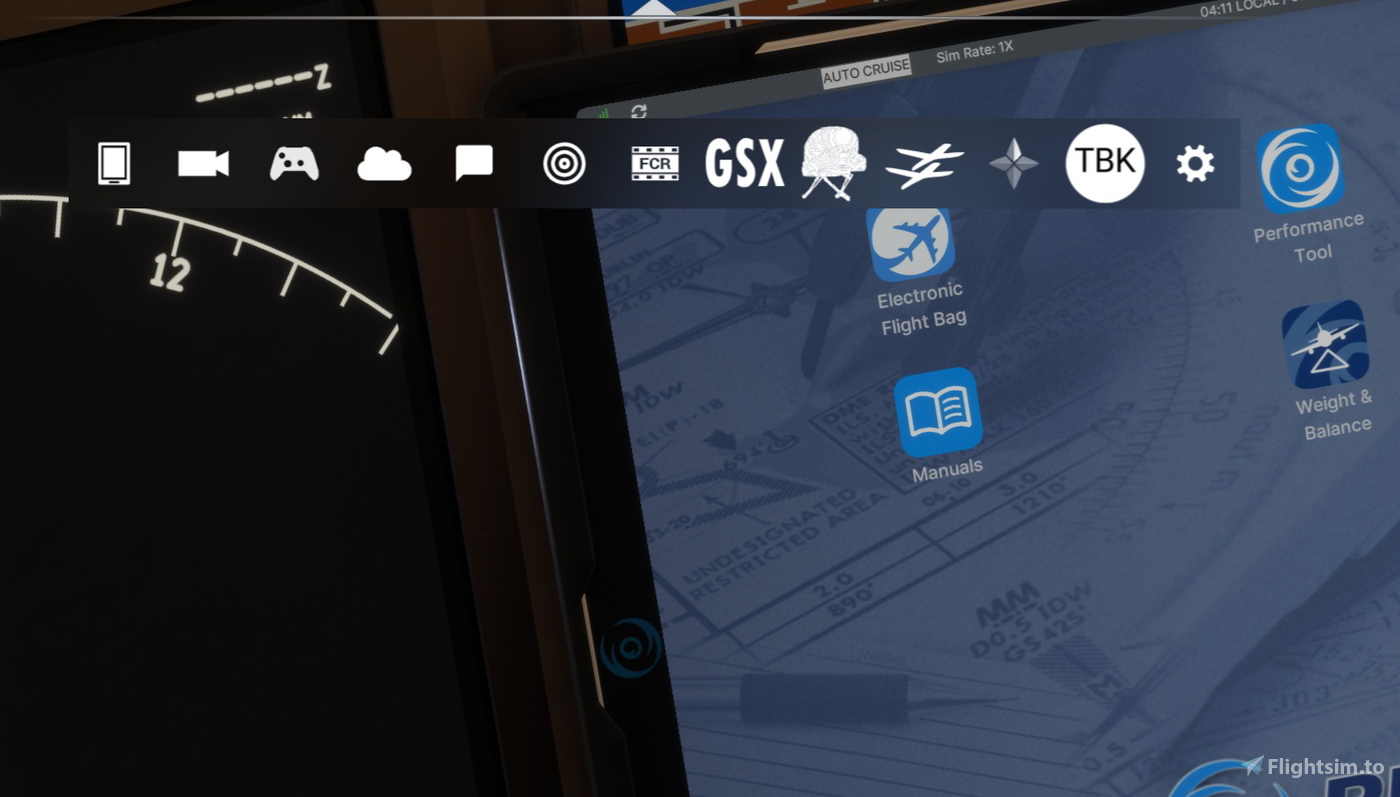 Toolbar Mod 对于 Microsoft Flight Simulator | MSFS